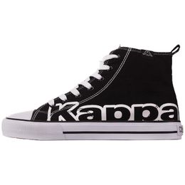 Kappa Sneaker - mit plakativem Logoschriftzug black-white 46 46 Cooler Midcut Canvas Sneaker von Kappa