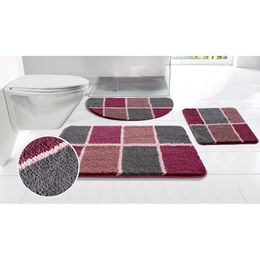 my home Badematte &raquo;Anna mit Kachelmuster, Badvorleger, Badezimmer Teppich, Duschvorleger&laquo; H&ouml;he 20 mm rutschhemmend beschichtet strapazierf&auml;hig 