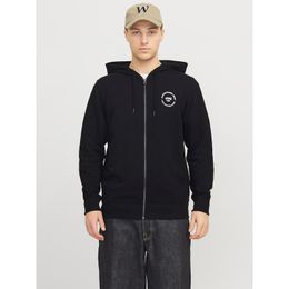 Jack & Jones JACK & JONES Kapuzensweatjacke »JJSIMON Hoodie mit Reißverschluss und hohem Baumwollanteil« bedruckt, modisch, regular fit, Baumwollmischung,...