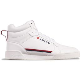 Lotto Sneaker - mit bequem gepolsterter Schaftkante WHITE-RED 39 39 Retro Mid-Cut Sneaker von Lotto