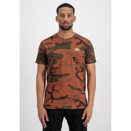 Alpha Industries T-Shirt »Basic T-Shirt SL Camo« burned camo 5 XL 5 XL Single Jersey Stoff