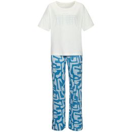 s.Oliver Pyjama 2 Stk. tlg., mit grafischem Print hellblau-dunkelblau gemustert 32/34 32/34 Pyjama mit schönem Print