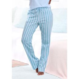 Vivance Dreams Pyjamahose mit zartem Streifenmuster blau-wei&szlig;-getsreift 36/38 - N-Gr N-Gr 36/38 Pyjamahose mit Streifenmuster