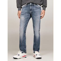 Tommy Jeans Slim-fit-Jeans »Scanton Slim« Slim‐Fit‐Jeans mit mittlerer Leibhöhe, 5‐Pocket‐Design Dark Denim Obermaterial: 92% Baumwolle, 6%...