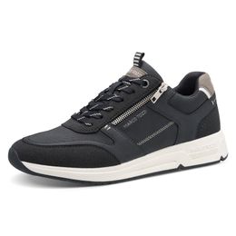 Marco Tozzi Keilsneaker, Freizeitschuh, Halbschuh, Schnürschuh mit praktischem Reißverschluss navy 44 44 Moderner Sneaker mit Perforation und...