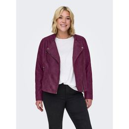 Only CARMAKOMA Lederimitatjacke &raquo;CARAVANA FAUX LEATHER BIKER OTW&laquo; mit Biker-Details Mauve Wine 54 54 Bikerjacke von Only CARMAKOMA