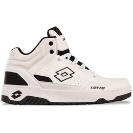 Lotto Sneaker - mit vielen aufwändigen Details WHITE-BLACK 44 44 Midcut Sneaker im Basketballlook von Lotto