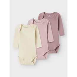 name it Body »NBNBODY 3P LS SOLID RIB« Packung, 3 Stk. tlg. Keepsake Lilac 86 - N-Gr N-Gr 86 Body von name it für Mädchen und Jungen