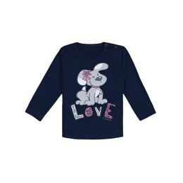 TRIGEMA T-Shirt »Baby-Shirt mit niedlichem Aufdruck« 1 Stk. tlg. navy 80 80 Elastischer Feinripp