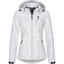 DEPROC Active Softshelljacke »SHELBY PEAK WOMEN« mit abnehmbarer Kapuze weiß 44L 44L Leichte Softshelljacke mit abnehmbarer Kapuze