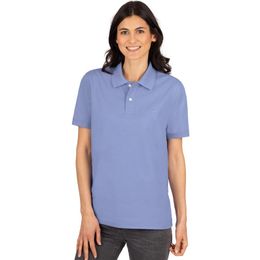TRIGEMA Poloshirt »Poloshirt DELUXE Piqué« 1 Stk. tlg. lavendel-melange L L DELUXE-Piqué-Qualität