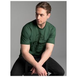TRIGEMA T-Shirt »T-Shirt mit Affen-Printmotiv« 1 Stk. tlg. efeu XL XL Single-Jersey