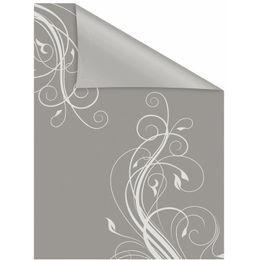 LICHTBLICK ORIGINAL Fensterfolie &raquo;Floral&laquo; 1 Stk. blickdicht strukturiert Klebepunkte selbstklebend, Sichtschutz grau PVC