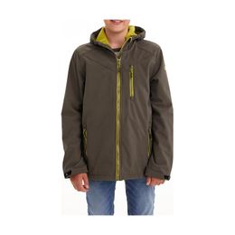 Killtec Softshelljacke »Boys Softshelljacke« Wasserabweisende Softshelljacke mit Kapuze, Fleece olivgrün 164 164 Jungen Softshelljacke mit Kapuze