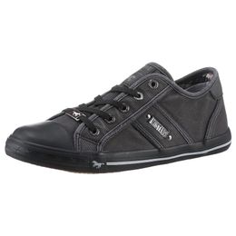 Mustang Shoes Sneaker, Freizeitschuh, Halbschuh, Schn&uuml;rschuh mit Mustang Markenlabel anthrazit-schwarz 44 (9,5) 44 (9,5) Sommerlicher Sneaker mit...