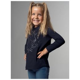 TRIGEMA Longsleeve »Langarmshirt mit Glitzer-Einhorn« 1 Stk. tlg. navy 152 152 Elastischer Feinripp