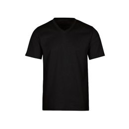 TRIGEMA T-Shirt »V-Shirt DELUXE Baumwolle« 1 Stk. tlg. schwarz S S DELUXE-Single-Jersey