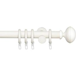 Liedeco Gardinenstange &raquo;Stilgarnitur 28 mm Klingel&laquo; &Oslash; 2, 8 mm 1 l&auml;ufig-l&auml;ufig Fixma&szlig; Gardinenstange Komplett kalkwei&szlig; B/L: 120 cm &Oslash; 2,8 mm