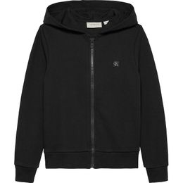 Calvin Klein Jeans Kapuzensweatjacke »MINI BADGE ZIP-THROUGH« mit Logo-Badge Ck Black 6 (116) 6 (116) Lässige Sweatjacke von CALVIN KLEIN