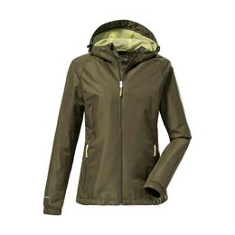 Killtec Regenjacke »KOS 15 WMN JCKT« Leichte, packbare, wasser- und winddichte Funktionsjacke olivgrün 46 46 Funktionsjacke mit Kapuze, packbar