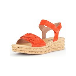 Gabor Keilsandalette »Sandalen Veloursleder« Dunkelorange 36 36 Verschluss: Klettverschluss
