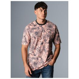TRIGEMA T-Shirt »T-Shirt mit modischem Allover-Blumen-Print« 1 Stk. tlg. apricot XL XL DELUXE-Single-Jersey