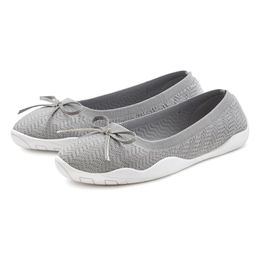 Lascana Sneaker Ballerinas Slipper, Halbschuh, ultraleicht zum Reinschlüpfen VEGAN grau 36 36 Textilschuhe, Stoffschuhe mit ultraleichter, sehr...