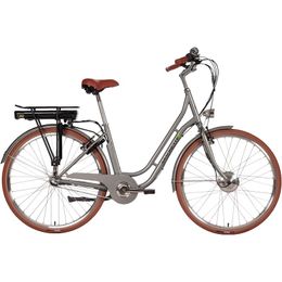SAXONETTE &raquo;Style Plus 2.0&laquo; 3 Gang Nabenschaltung Frontmotor 250 W mit Akku-Ladeger&auml;t, Pedelec, Elektrofahrrad f&uuml;r Damen u. Herren silberfarben...