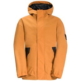 Jack Wolfskin Outdoorjacke »TEEN 2L JACKET Y« mit Kapuze maroccan-gold 128 128 Zwei große Taschen
