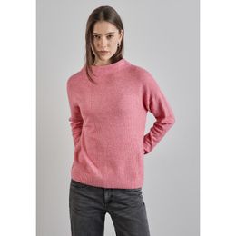 Street One Rundhalspullover mit dekorativen Rippstrickelementen sugar coral mel. 46 46 Pullover von Street One
