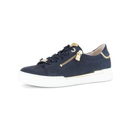Gabor Sneaker »Sneaker Nubukleder/Textil« Blau/Gold 38 38 Absatzhöhe: 15 cm