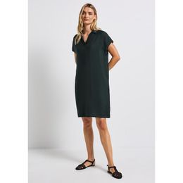Street One Shirtkleid Eingrifftaschen mit geschlitztem Ausschnitt pine grove green 40 - N-Gr N-Gr 40 Knielanges Sommerkleid von Street One