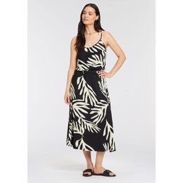 Laura Scott Sommerkleid mit femininem Allover-Print schwarz-creme 46 - N-Gr N-Gr 46 Sommerkleid von Laura Scott