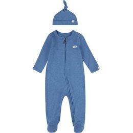 Levi's® kids LEVI'S KIDS Neugeborenen-Geschenkset »LVN FOOTED COVERALL & HAT SET« Set, 2 Stk. tlg. UNISEX atlantic htr 1 (56) 2-tlg. Set von Levi's Kids for Babys