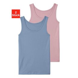 Vivance Unterhemd Packung, 2 Stk. tlg., in schlichtem Design, Tanktop, Unterziehshirt hellblau, rosa 122/128 122/128 Vivance Mädchen Achseltop im...