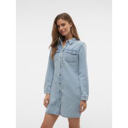 Véro Moda VERO MODA Jeanskleid »VMJENNIE LS SHORT DENIM DRESS GA NOOS« Brusttaschen Light Blue Denim M - N-Gr N-Gr M Kurzes Denim-Kleid von Vero Moda