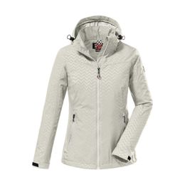 Killtec Softshelljacke &raquo;KOS 176 WMN SFTSHLL JCKT&laquo; Wasserabweisende, atmungsaktive Softshelljacke mit All Over-Print hellgrau 42 42 Damen...