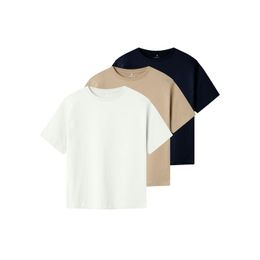 name it T-Shirt »NKMVOBBO 3P SS NREG TOP NOOS« Packung, 3 Stk. tlg. in Basic-Form Dark Sapphire (weiß, schwarz, beige) 122 (128) 122 (128) Shirt...