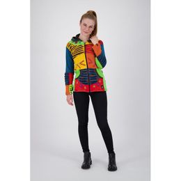 ANKERGLUT Fleecejacke »Patchwork Multicolor NUNAVUT II NEW FLOWER POWER« bunt 40 (M) 40 (M) Sehr aktuelle Damen Patchwork Outdoor Jacke mit Kapuze