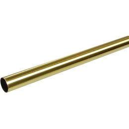 Liedeco Gardinenstange Ø 16 mm 1 läufig-läufig Fixmaß mattgoldfarben B/L: 120 cm Ø 16 mm