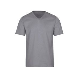 TRIGEMA T-Shirt »V-Shirt DELUXE Baumwolle« 1 Stk. tlg. cool-grey XL XL DELUXE-Single-Jersey