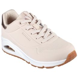 Skechers Sneaker »UNO GOLDEN AIR« Freizeitschuh, Halbschuh, Schnürschuh mit Metallic-Einsatz beige 42 42 Lässiger Halbschuh mit gepolstertem...