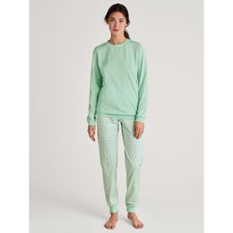 Calida Schlafanzug »Mystic Nights« 2 Stk. tlg., Elastischer Hosenbund soft green S (40/42) S (40/42) Damen-Pyjama
