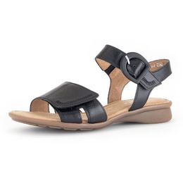 Gabor Keilsandalette »FLORENZ«, Keilabsatz, Sommerschuh, Riemchensandale in Schuhweite G (=weit) schwarz 38 38 Keilsandalette mit rutschhemmender...