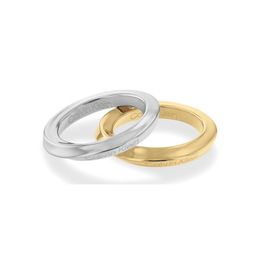 Calvin Klein Fingerring »Schmuck Edelstahl Fingerring Damenring SCULPTURAL« edelstahlfarben-gelbgoldfarben 56 CK Schmuck - Damenring