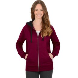 TRIGEMA Sweatjacke »Sweatjacke mit Kapuze« 1 Stk. tlg. chianti-melange L L Sweat-Qualität, innen angeraut