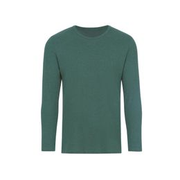 TRIGEMA Longsleeve »Langarmshirt« 1 Stk. tlg. green-melange S S 95 % Baumwolle, 5 % Elastan