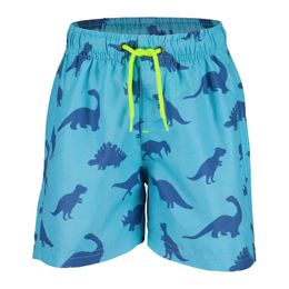 Blue Seven Badehose »Jungen Badeshorts« 1 Stk. tlg. Allover Druck 650 - CYAN 116/122 116/122 Coole Badehose für Jungen mit Dino Alloverdruck