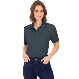 TRIGEMA Poloshirt »Poloshirt DELUXE Piqué« 1 Stk. tlg. anthrazit S S DELUXE-Piqué-Qualität