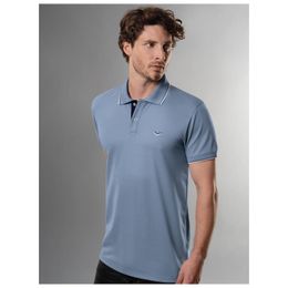 TRIGEMA Poloshirt »Slim Fit Polohemd« 1 Stk. tlg. pearl-blue L L 100 % Baumwolle, Ringgarn supergekämmt